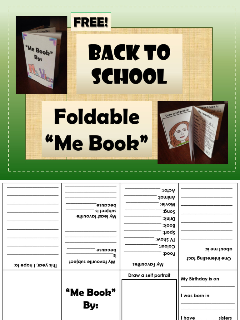 Free "Me Book" Template for Kids | PDF