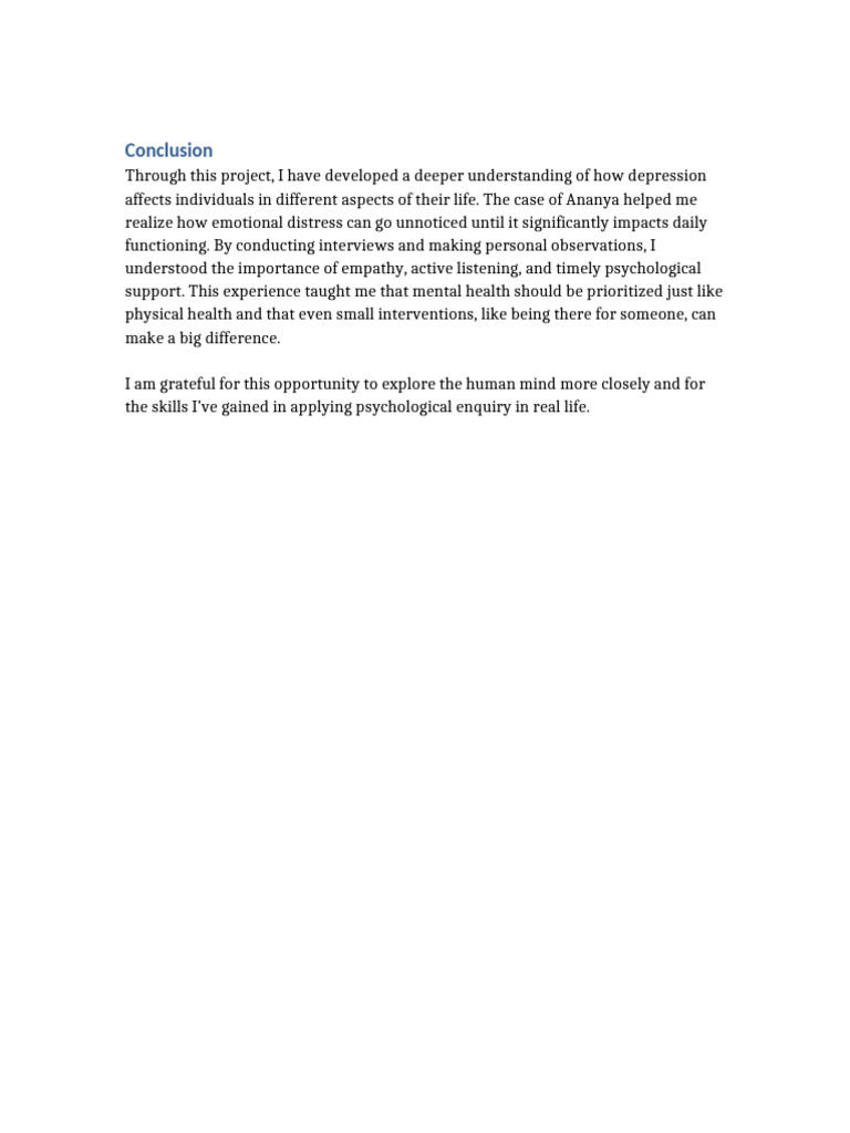 Complete Psychology Project | PDF