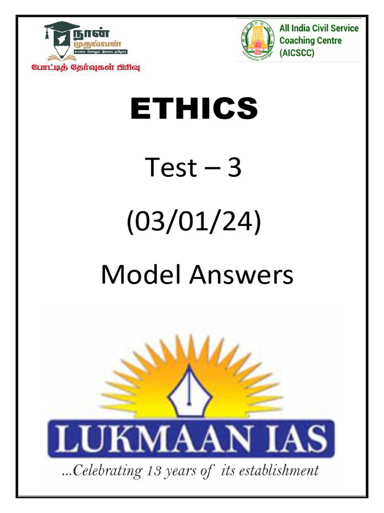 Ethics Test 3 Mod. Ans. On 29 Dec. 710 | PDF | Virtue | Virtue Ethics