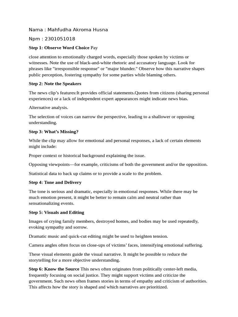 Understanding News Analysis Techniques | PDF