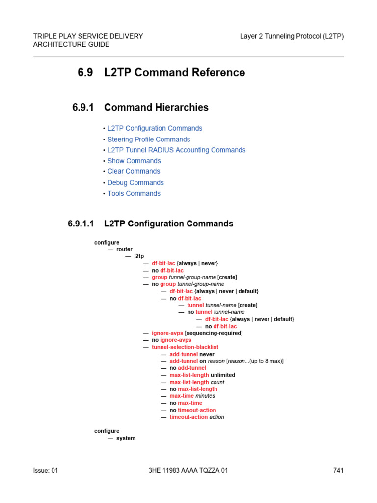 L2TP Command Reference Guide | PDF | Telecommunications | Computer ...