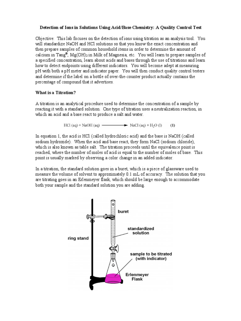 Titration | PDF | Science & Mathematics