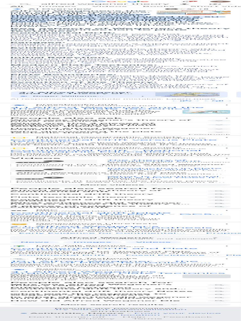 Alfred Wegener Theory of Plate Tectonics - Google Search | PDF | Plate ...