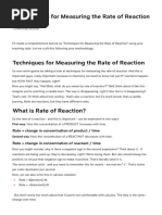 Rate of Reaction - Rates of Reaction - AQA - GCSE Combined Science ...