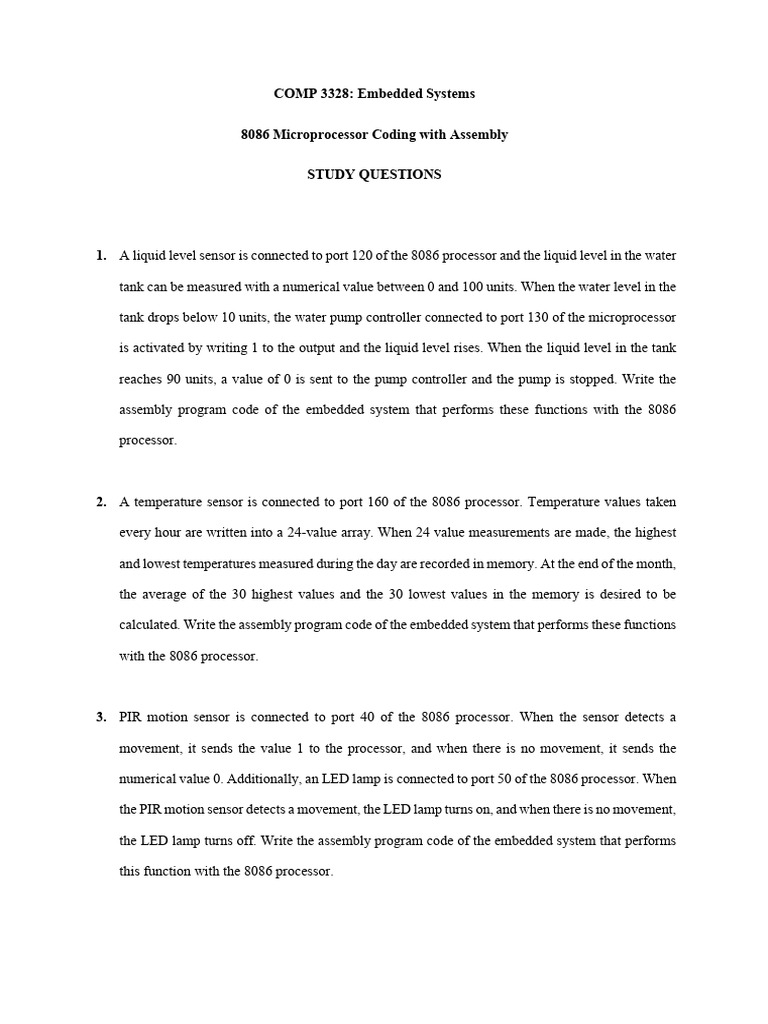 Sample Qs Final 250630 184027 | PDF | Microcontroller | Embedded System