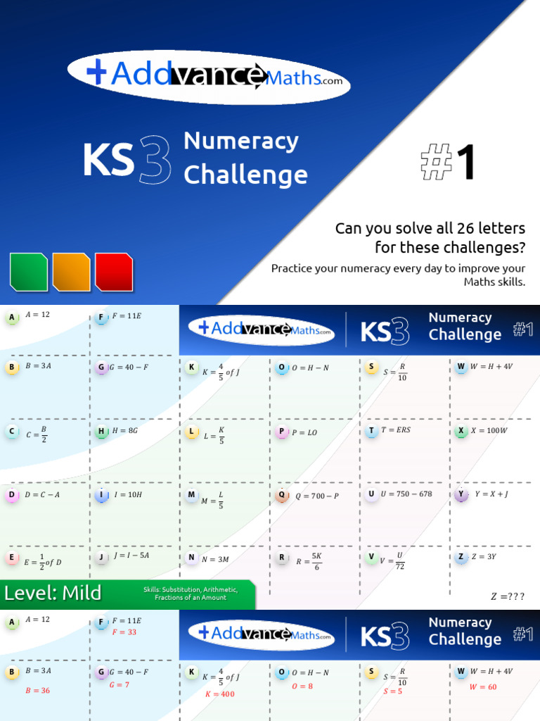 WP Contentuploads202410ks3 Numeracy Practice Addvance Maths 1 PDF | PDF