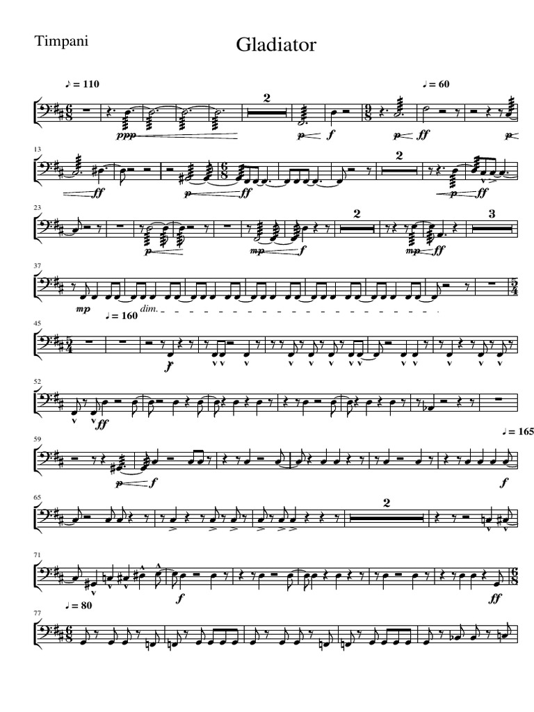 Gladiator: Timpani | PDF