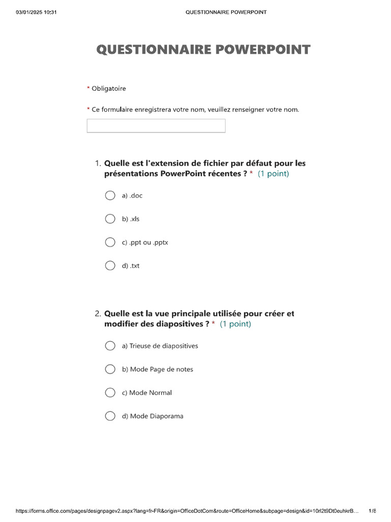 Questionnaire Powerpoint | PDF