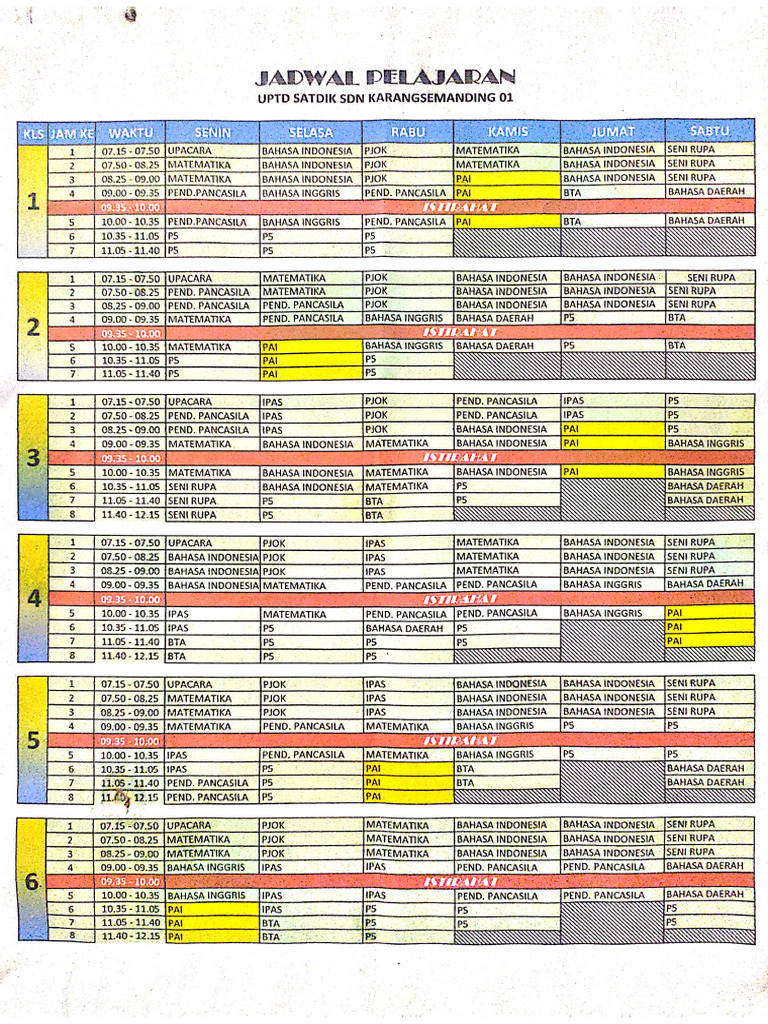 Jadwal | PDF