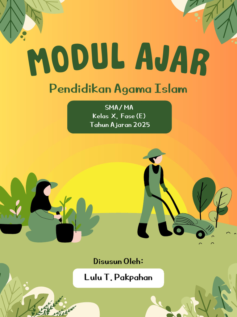 Sampul Modul Ajar Pendidikan Agama Islam Sampul Hijau Ilustratif | PDF