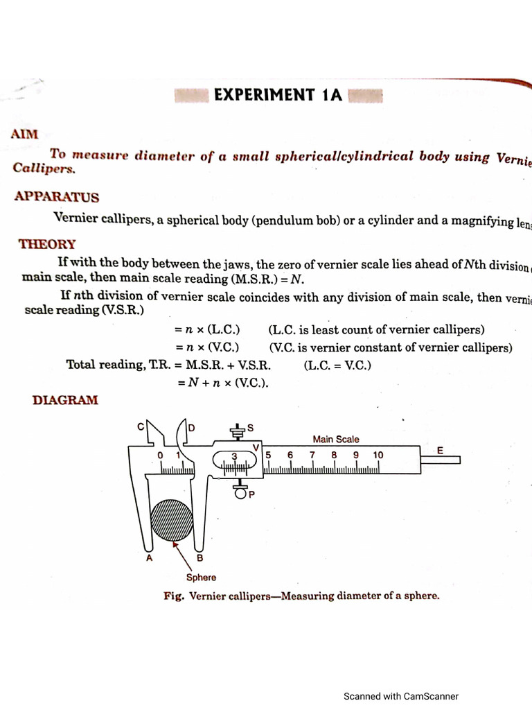 Class XI Physics Practicals | PDF