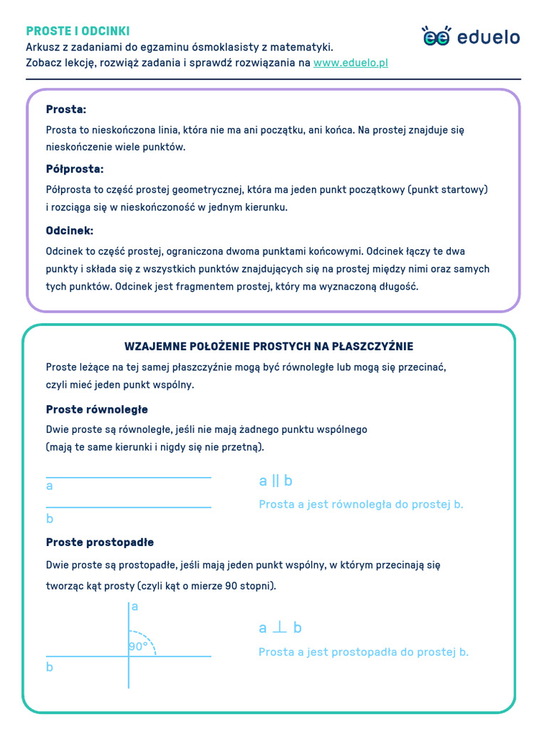Karta Pracy - Proste I Odcinki | PDF
