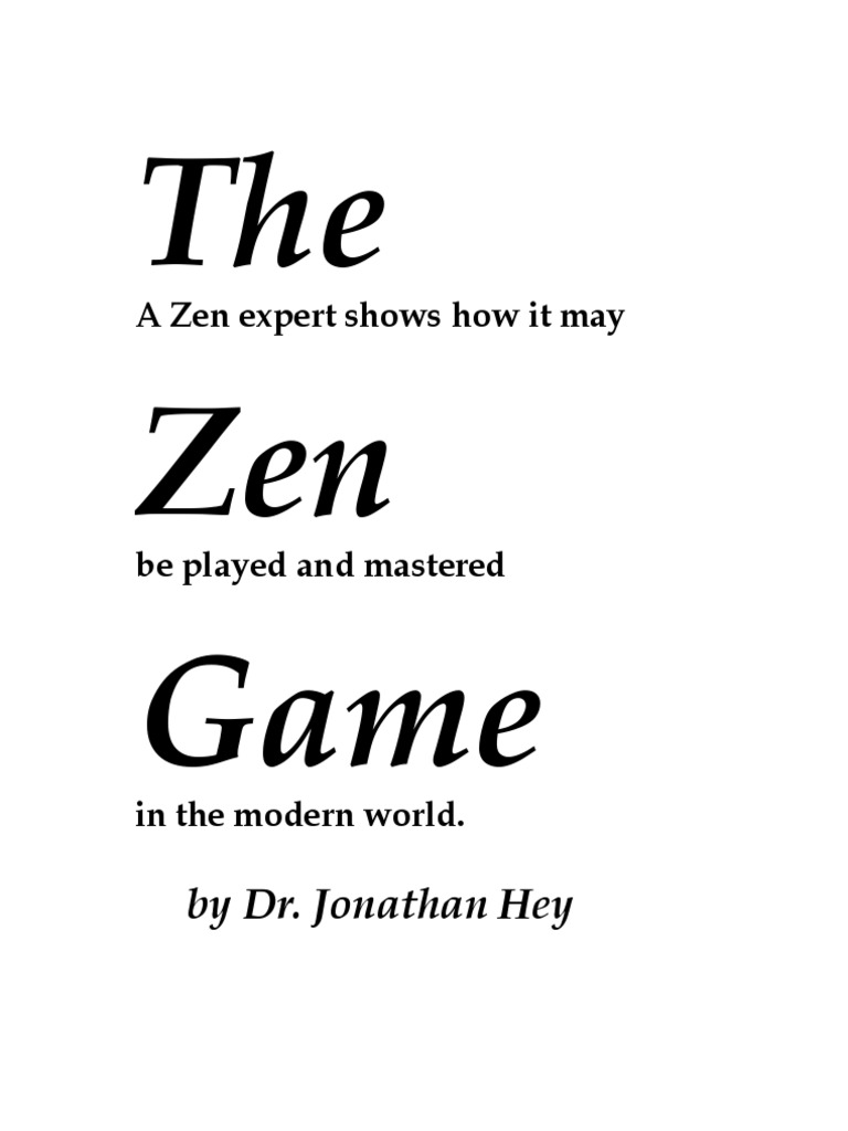 The Zen Game | PDF | Expert | Id