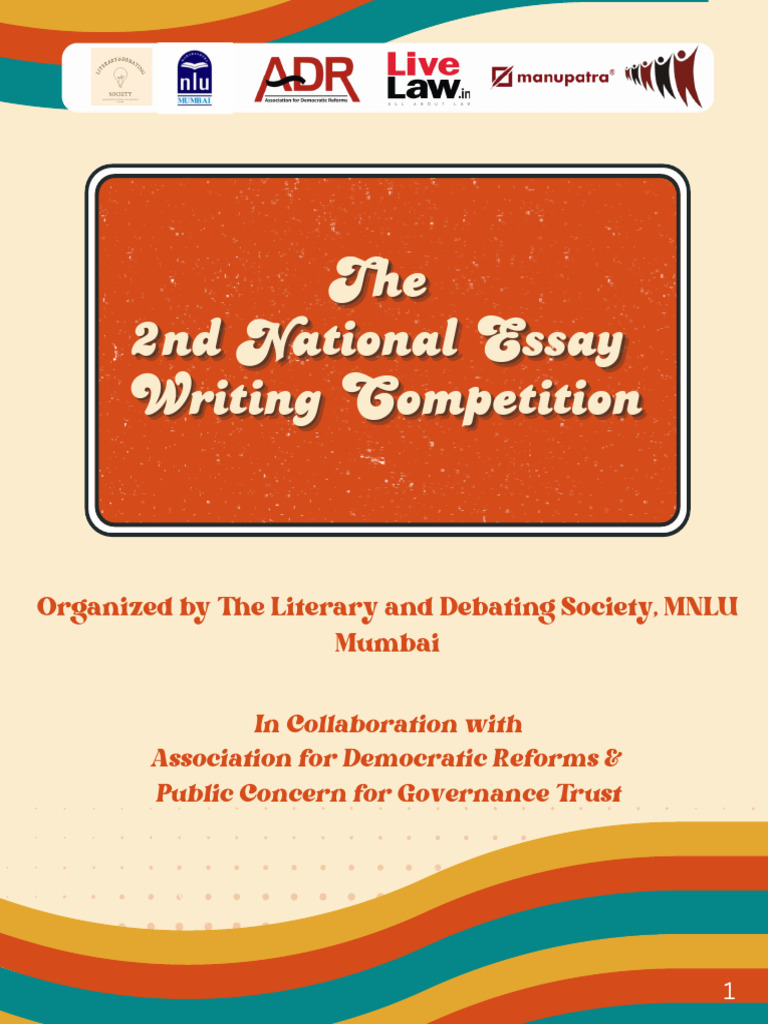 2nd National Essay Writing Competition BROCHURE | PDF | Elections ...