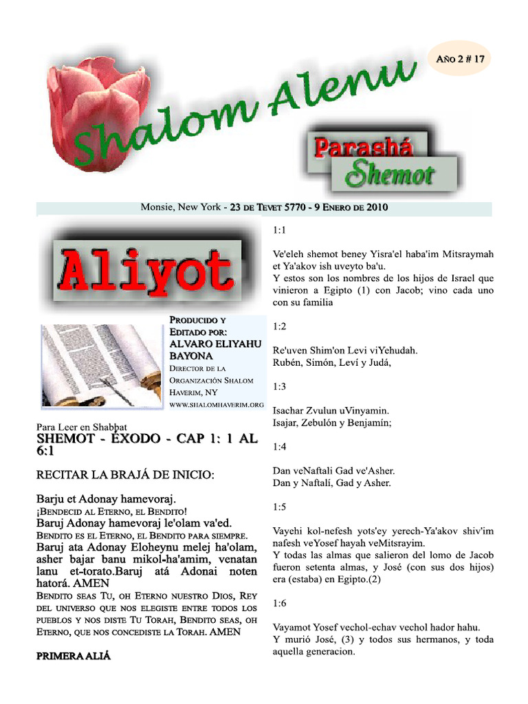 Aliyot Shemot | PDF