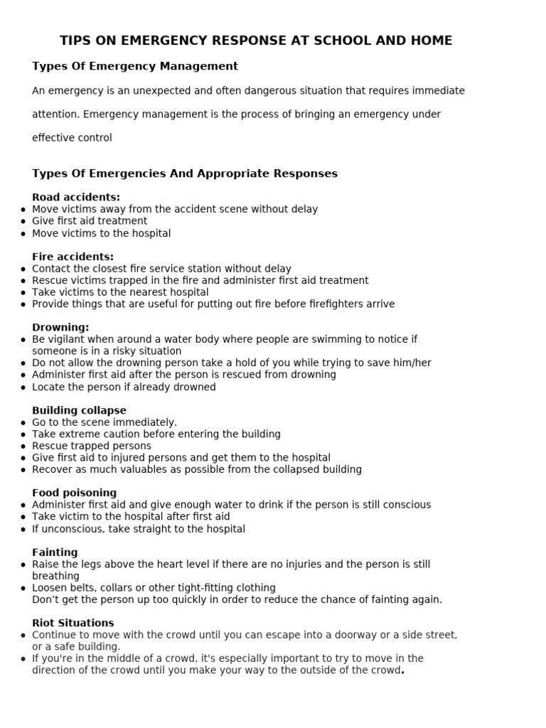 Js 2 Wk 10 SS_ Tips on Emergency Response at School and Home Third Term ...