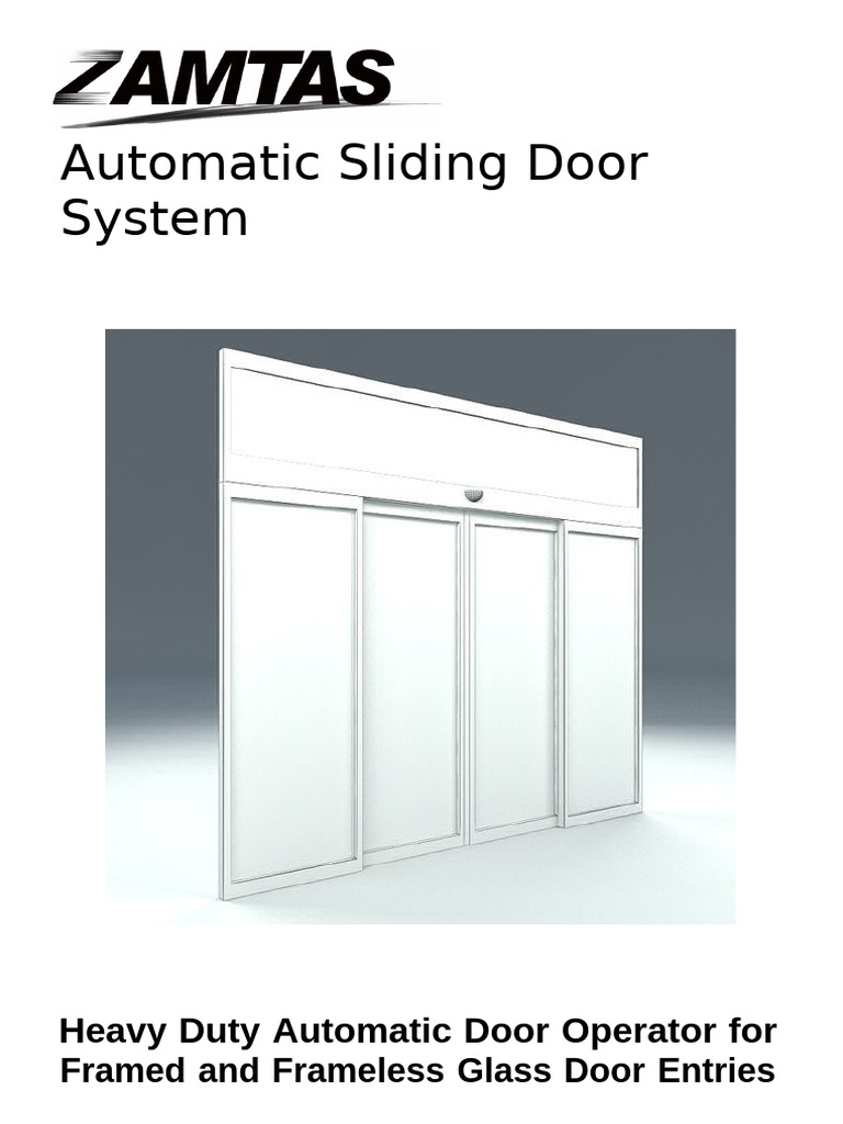 Zamtas Heavy Duty Automatic Sliding Door | PDF | Door | Equipment