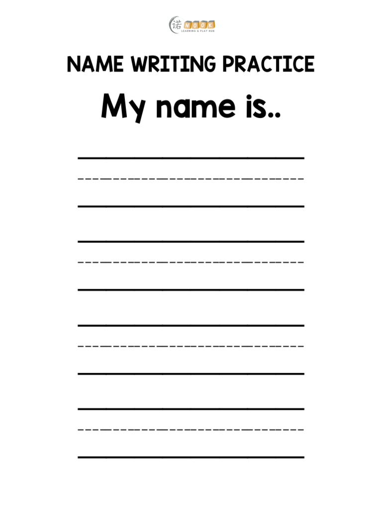 Worksheet - Name Tracing - 2 | PDF