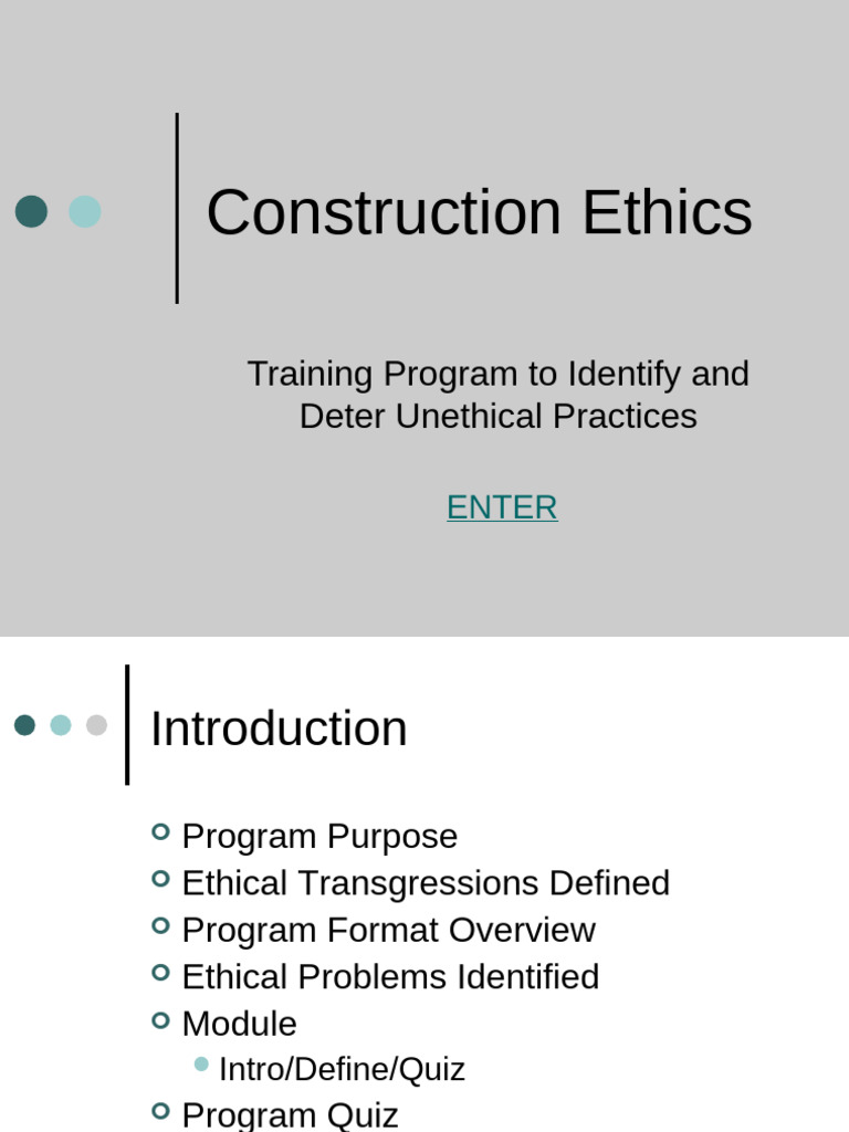 Construction Ethics Program | PDF | General Contractor | Sexual Harassment