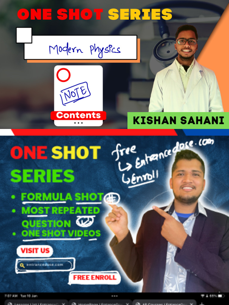 Modern Physics One Shot | PDF | Atomic Nucleus | Nuclear Physics
