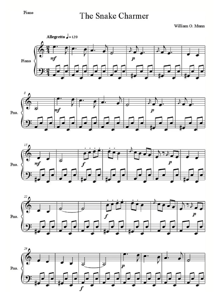 The Snake Charmer (Piano) | PDF