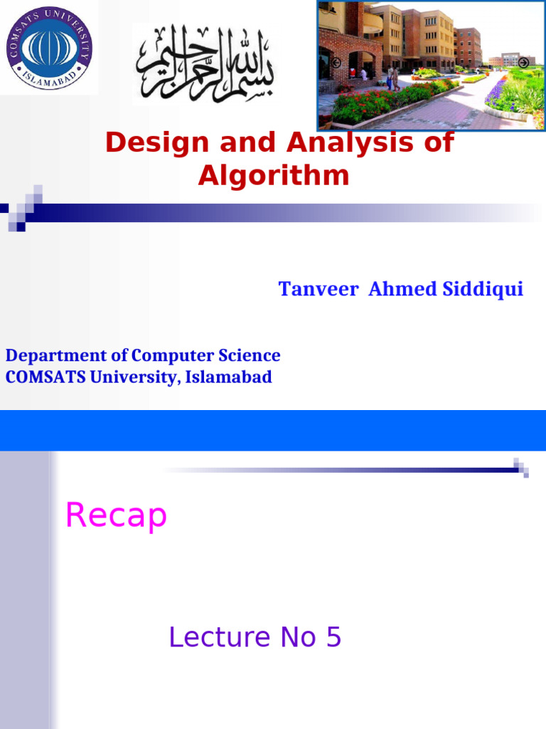 Lecture # 06 - New | PDF | Asymptotic Analysis | Function (Mathematics)