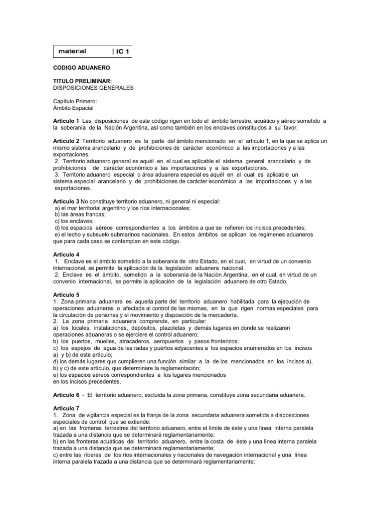 Codigo Aduanero | PDF | aduana | Castigos