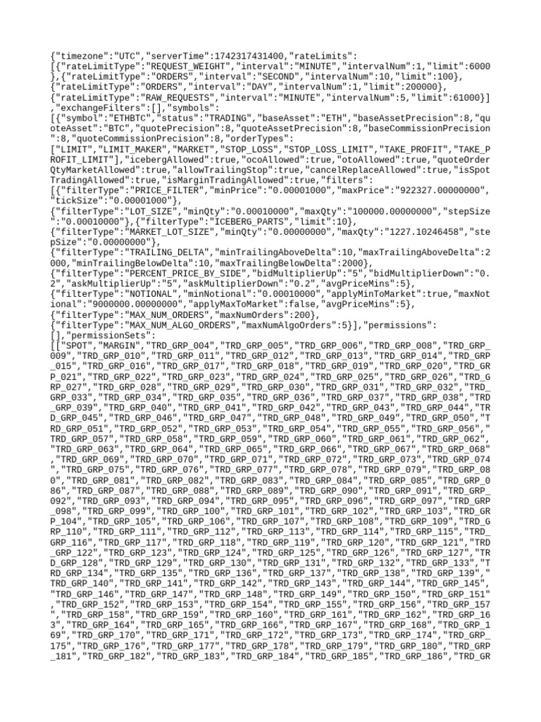 Binance Exchangeinfo | PDF