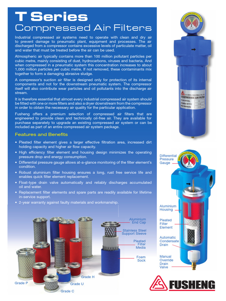 Fusheng T Series Filters Brochure 1 | PDF | Filtration | Chemical ...