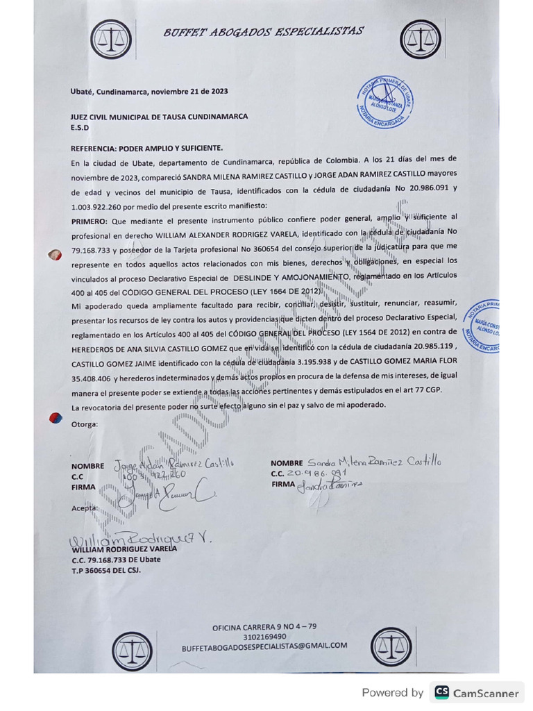 Poder y Anexos | PDF | Tasador