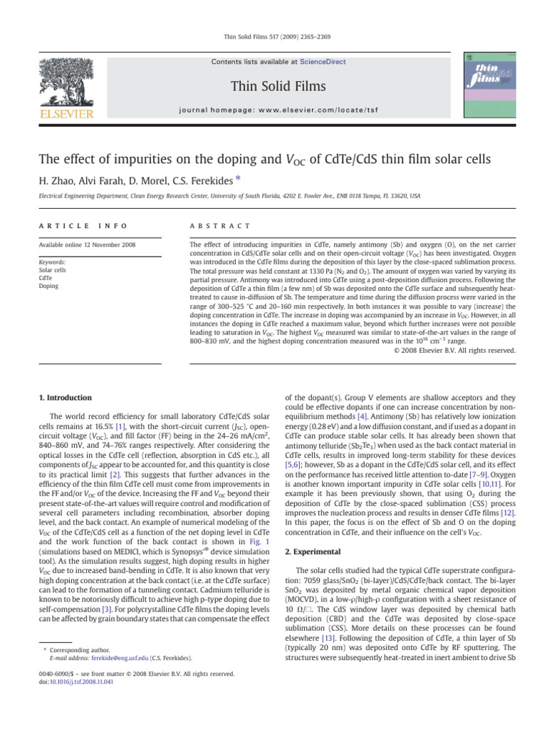 The Effect of Impurities On The Doping A | PDF | Doping (Semiconductor ...