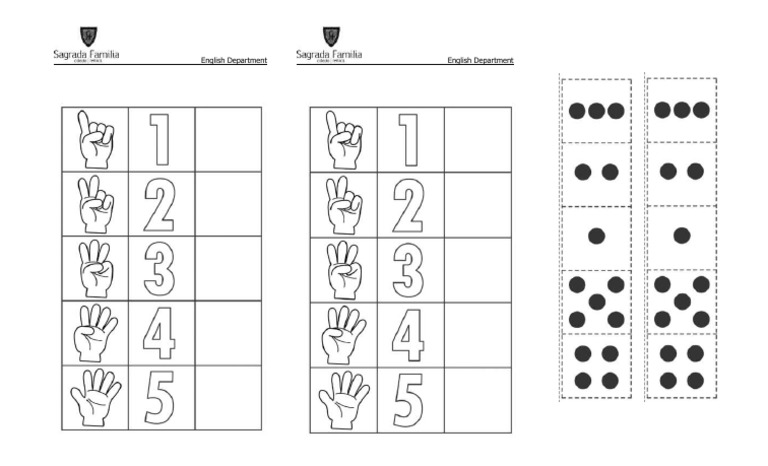 Cut and Glue The Numbers | PDF