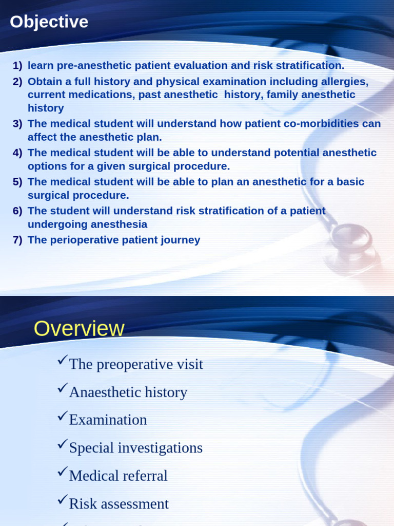 Anesthetic Assesment and Premedications | PDF | Anesthesia | Surgery