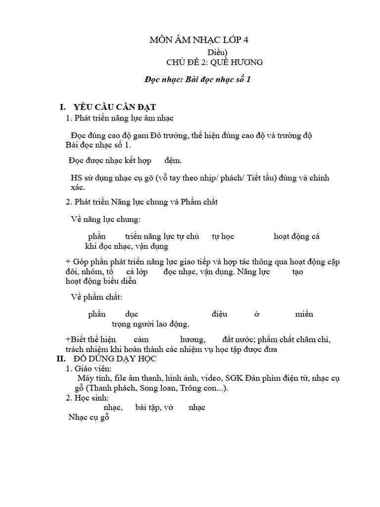 Doan Hoai Trang Tap Doc Mon Am Nhac | PDF