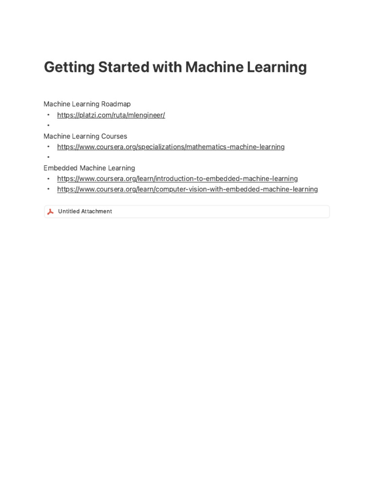Getting Started With Machine Learning | PDF