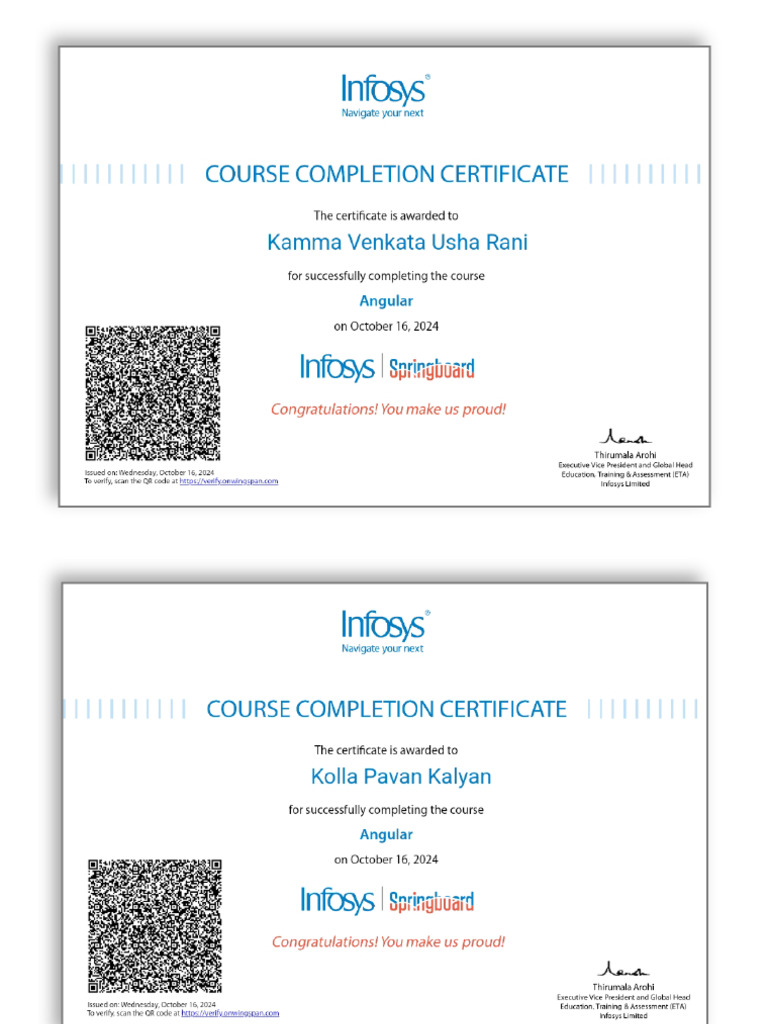 Spring Certificates | PDF
