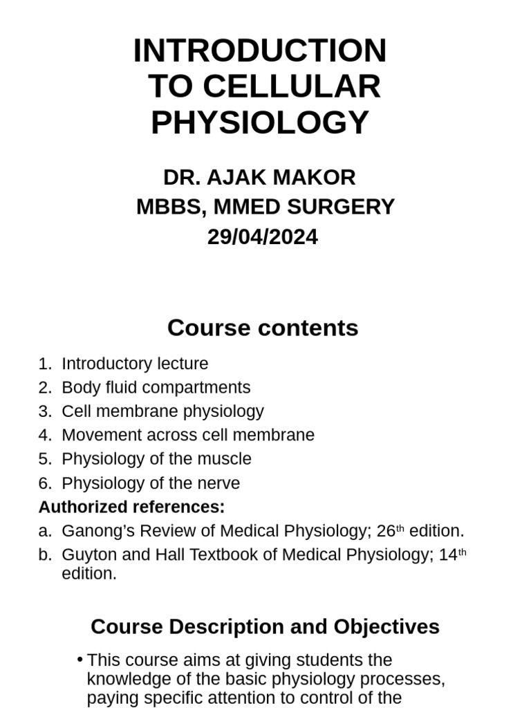 Cellular Physiology | PDF | Physiology | Biology