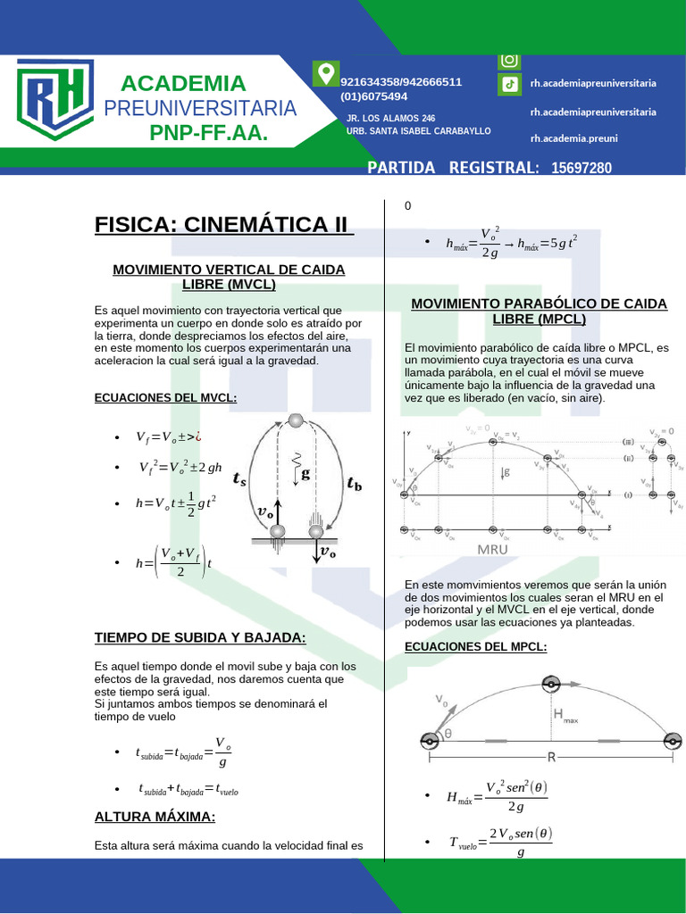 Cinematica II | PDF | Cinemática | Cambio