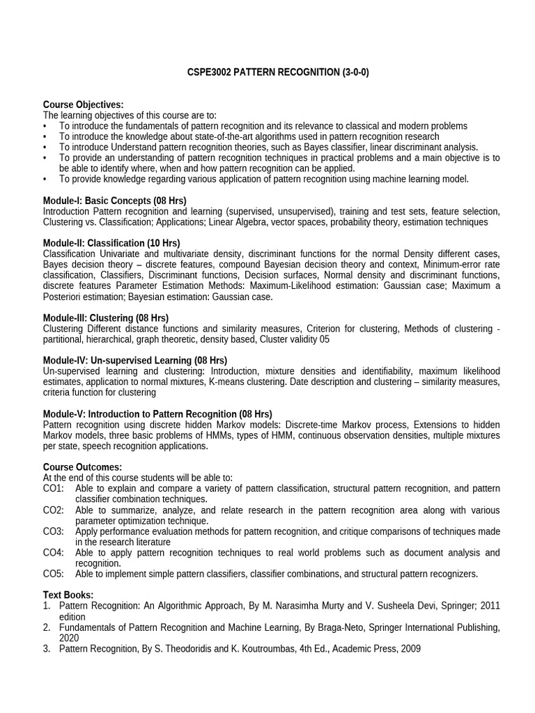 Pattern Recognition | PDF | Pattern Recognition | Cluster Analysis
