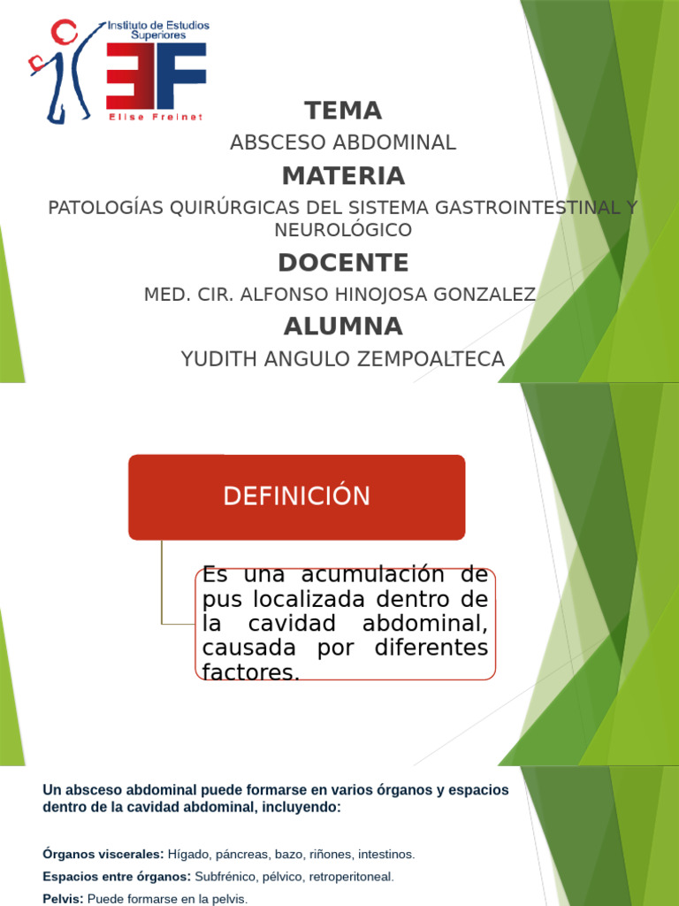 Absceso Abdominal Yudith.2222222 | PDF | Especialidades Medicas ...