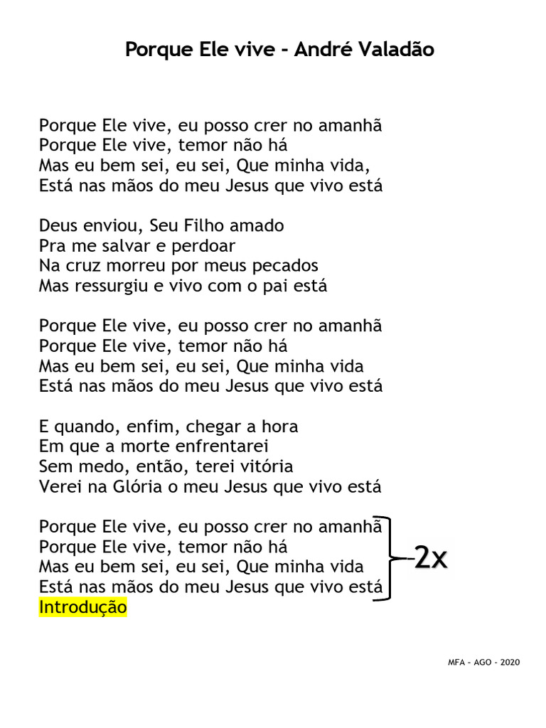 André Valadão - Porque Ele Vive | PDF