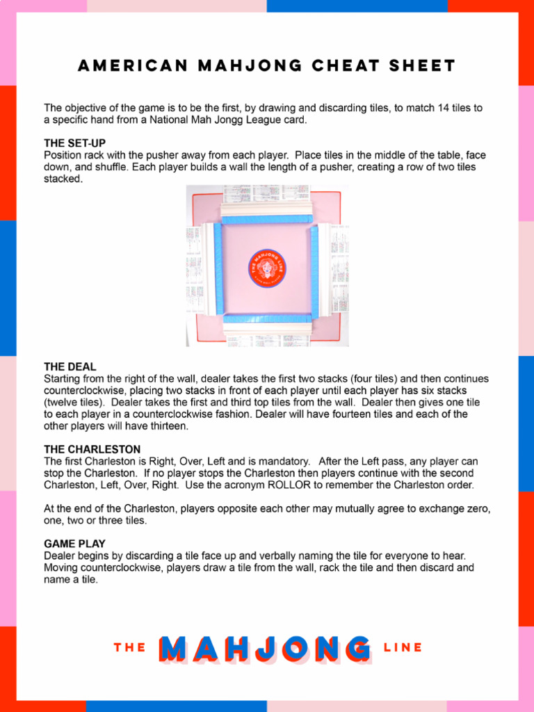 Themahjongline American Mahjong Cheat Sheet | PDF
