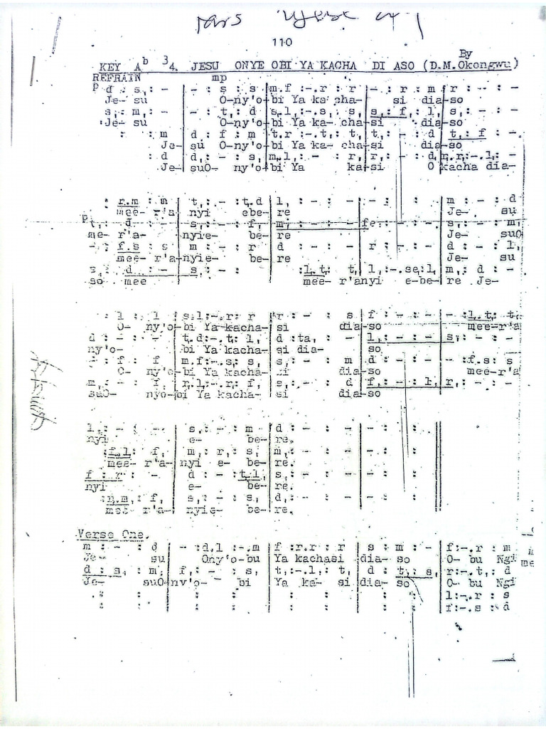 Jesu Onye Obi Ya Kacha Di Aso | PDF