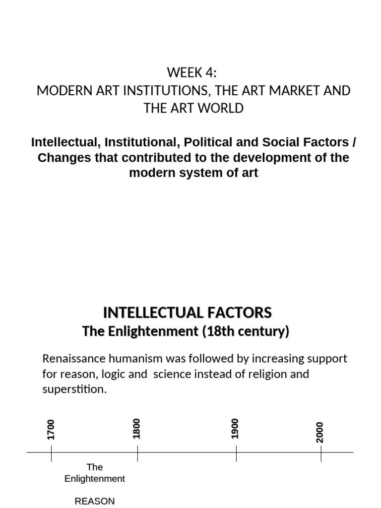 04 Modern Art Institutions, The Art Market and The Art World | PDF ...