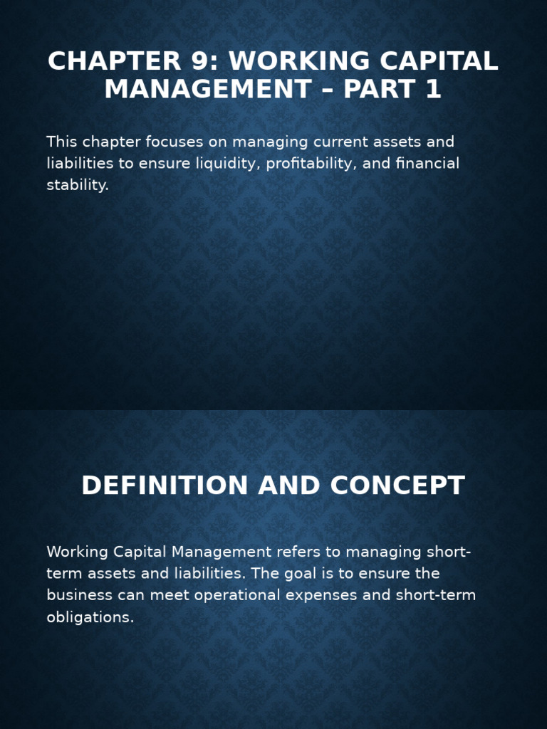 Working Capital Management Essentials | PDF | Working Capital | Market ...