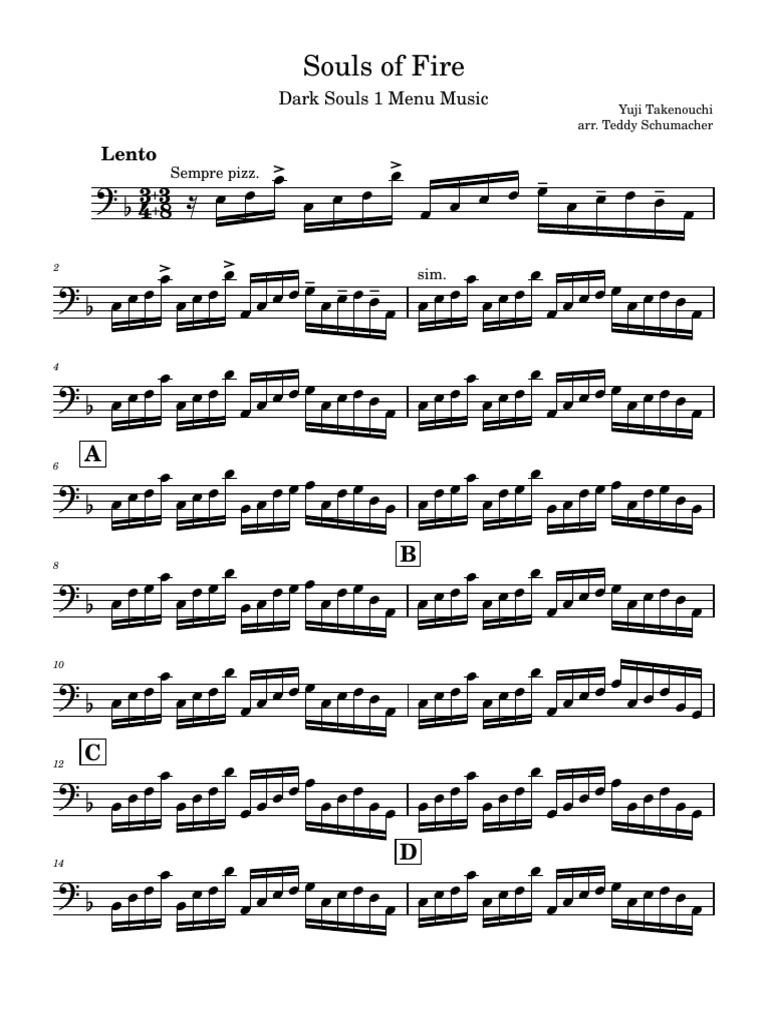 Dark Souls Menu Music Arrangement | PDF