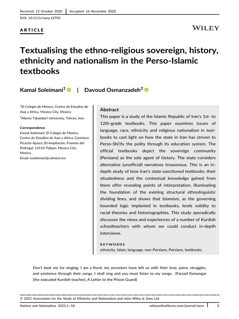 Textualizing The Ethno Religious Soverei | PDF | Persian Language ...