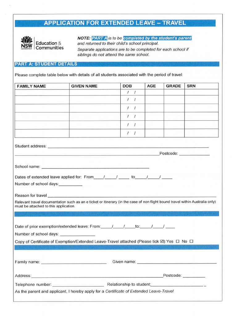 Extended Leave Form - IsHIKA | PDF