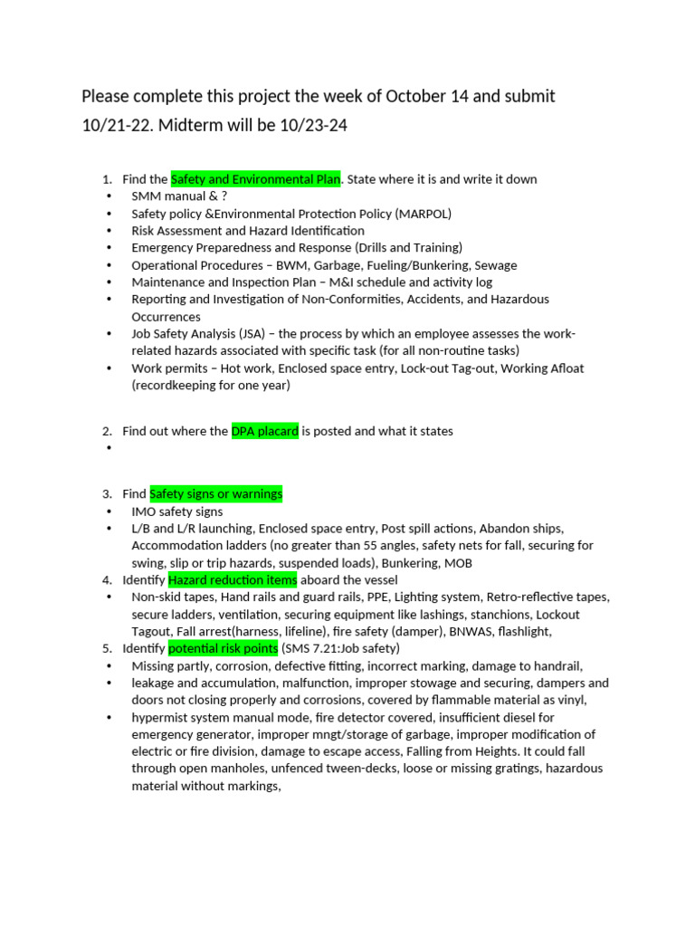 ISM Code Safety Checklist 2024 | PDF | Safety