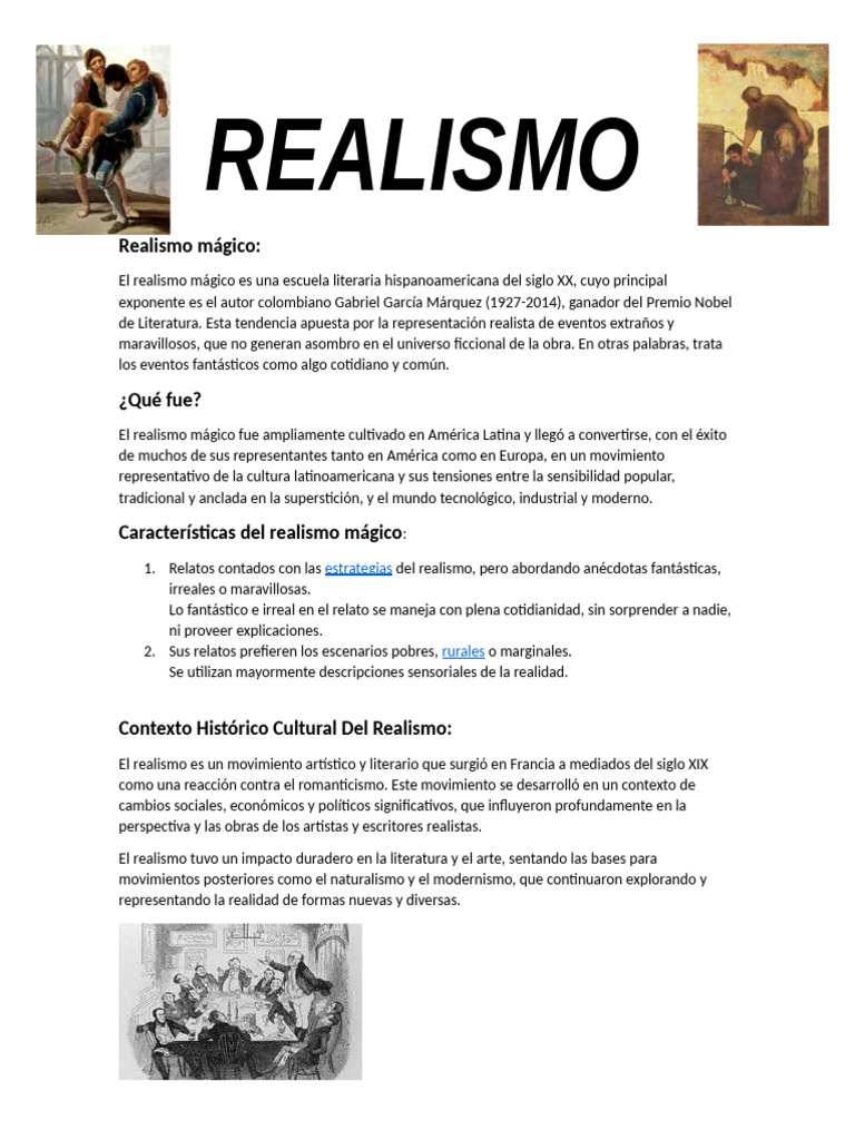 REALISMO | PDF | Realismo (Artes) | Educación en artes liberales